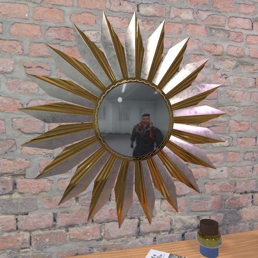Second Life Marketplace - LSD Mirror "Sunburst" - Wall-Art with PBR ...