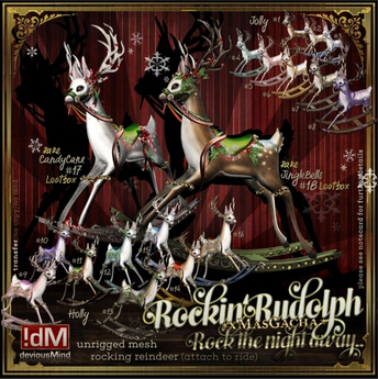 Second Life Marketplace - 18 !dM RockinRudolph **JINGLE BELLS** (BOX) RARE