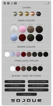 Second Life Marketplace - SOJOUR - Carlina corset - fatpack