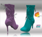 Second Life Marketplace - Boots gathered Cords pink/tuerkis Color HUD ...