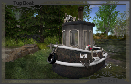 Second Life Marketplace - DOCK411 - TUG BOAT - OLD AND RUSTED