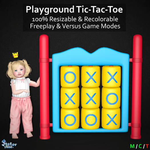 Second Life Marketplace - [Jester Inc.] Playground Tic-Tac-Toe!