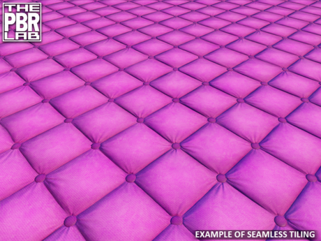 Second Life Marketplace - The PBR Lab - Pink Buttoned Fabric - PBR ...