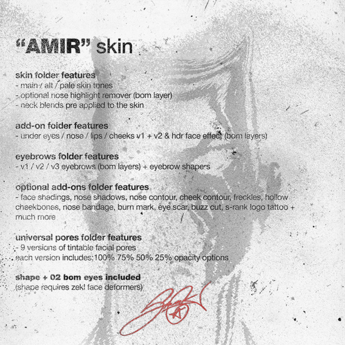 Second Life Marketplace - *DEMO* S-RANK "AMIR" SKIN