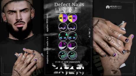 Second Life Marketplace - .catori. HD defect nails. v1. (add)
