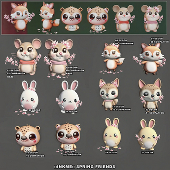 Second Life Marketplace - 9 ::InkMe:: Spring Friends