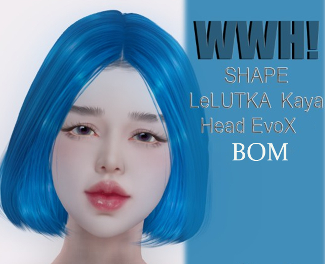 Second Life Marketplace - WWH! SHAPE LeLUTKA Kaya Head EvoX + Legacy 04 BOM