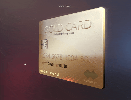 Second Life Marketplace - Gold Credit Card Tipjar