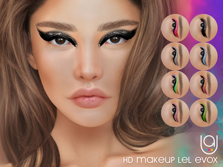 Second Life Marketplace - [UA] HD Eyeshadows LEL EVOX - GLITTER NIGHT