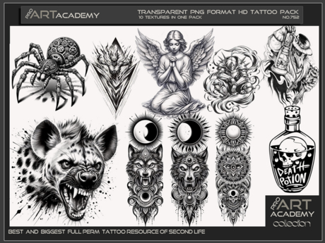 Second Life Marketplace - @PAA - Tattoo Texture Pack 752