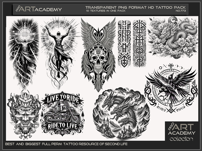 Second Life Marketplace - @PAA - Tattoo Texture Pack 773