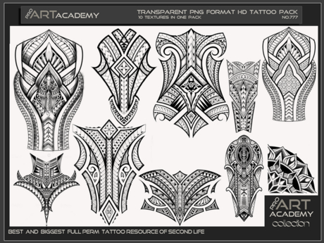 Second Life Marketplace - @PAA - Tattoo Texture Pack 777