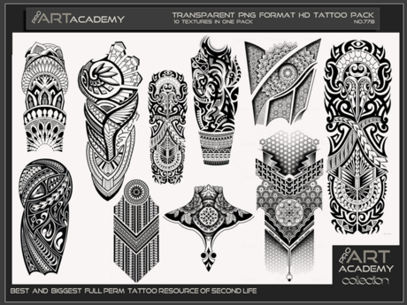 Second Life Marketplace - @PAA - Tattoo Texture Pack 778
