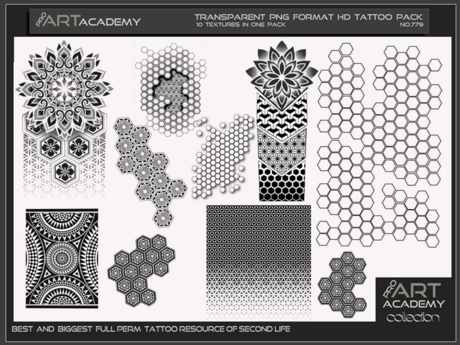 Second Life Marketplace - @PAA - Tattoo Texture Pack 779