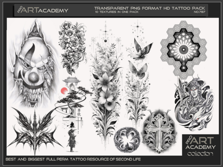 Second Life Marketplace - @PAA - Tattoo Texture Pack 787