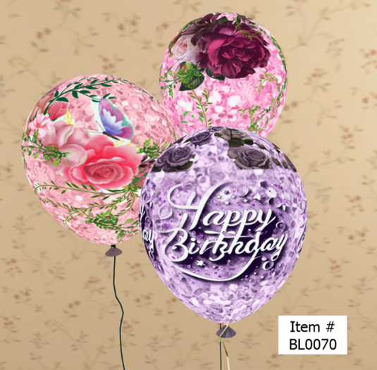 Second Life Marketplace - BL0070 Happy birthday balloon boxed