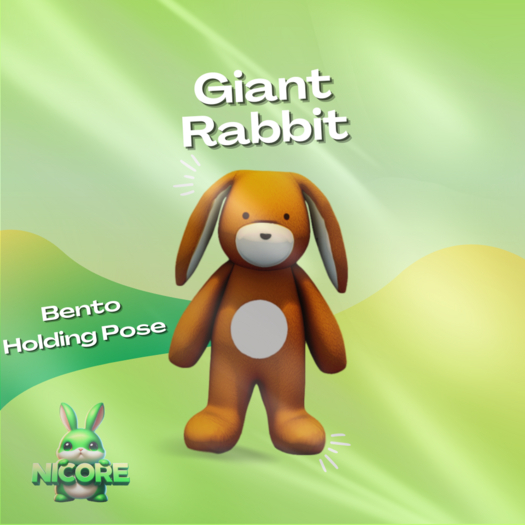 Second Life Marketplace - [NICORE] Giant Orange Rabbit Teddy