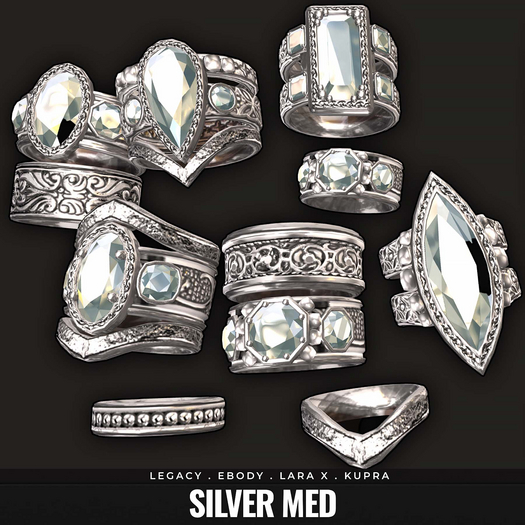 Second Life Marketplace - [BL] Eva rings // silver med