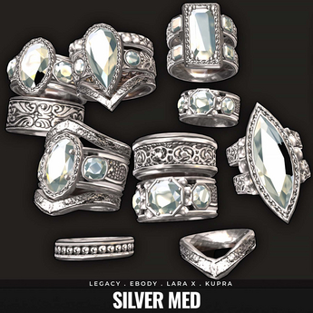 Second Life Marketplace - [BL] Eva rings // silver med