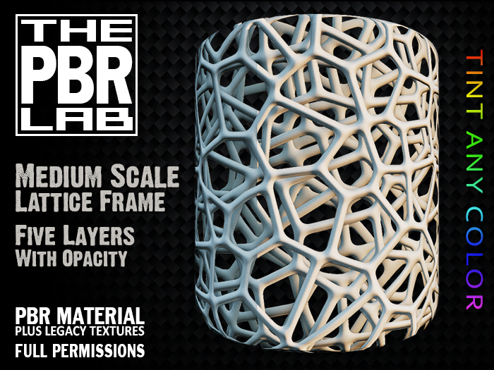 Second Life Marketplace - The PBR Lab - Medium Scale Lattice Frame - 5 ...