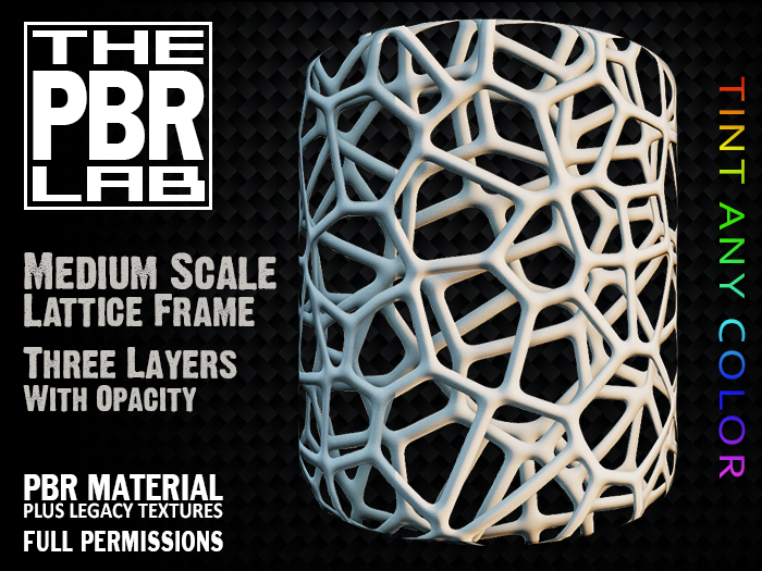 Second Life Marketplace - The PBR Lab - Medium Scale Lattice Frame - 3 ...