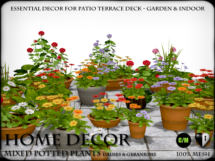 Second Life Marketplace - Potted plants - Mixed Potted Plants1 ...