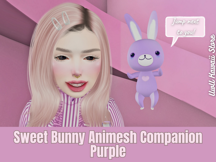 Second Life Marketplace - Sweet Bunny Animesh Companion Purple - UwU ...