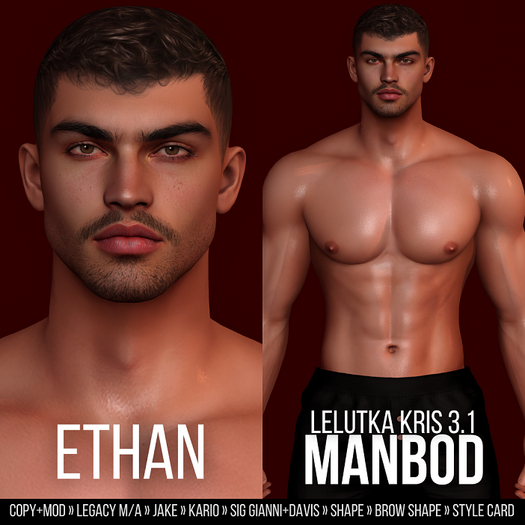 Second Life Marketplace - [MANBOD] Ethan x LeLUTKA Kris 3.1