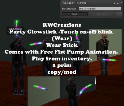 Second Life Marketplace - Party Glow stick -Touch on-off blink copy/mod ...
