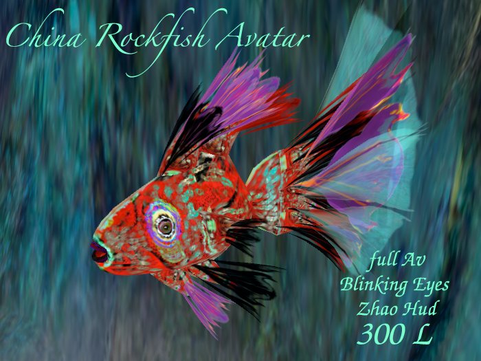 Second Life Marketplace - China Red Rockfish Avatar