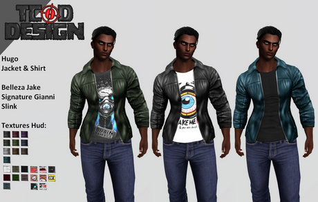 Second Life Marketplace - Jacket & Shirt ~ Hugo [Textures Hud]. DEMO