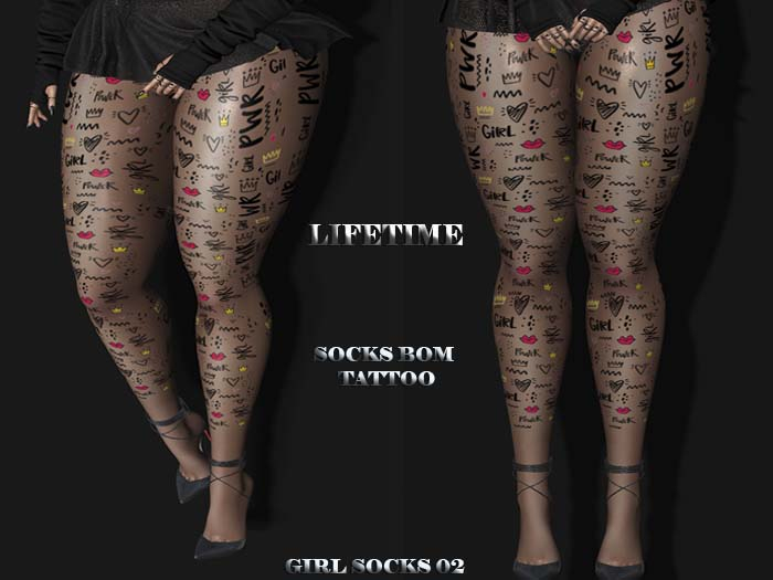Second Life Marketplace - Lifetime Socks Bom GIRL SOCKS 02