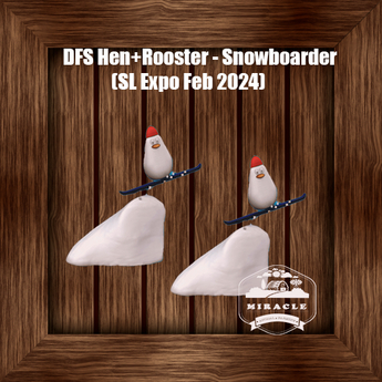 Second Life Marketplace - DFS Hen+Rooster - Snowboarder (SL Expo Feb 2024)