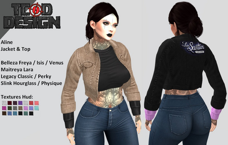 Second Life Marketplace - Jacket & Top ~ Aline [Textures Hud]...