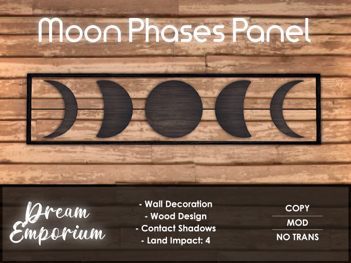 Second Life Marketplace - [Dream Emporium] Moon Phases Panel