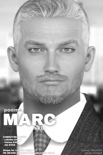 Second Life Marketplace - DEMO - poema - Marc Skin (wear to unpack)