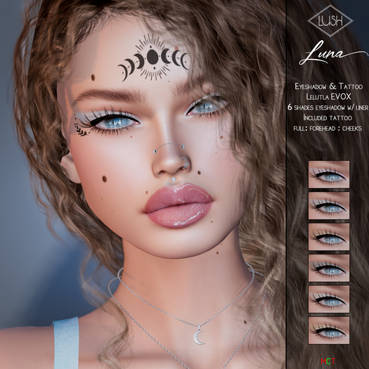 Second Life Marketplace - LUSH - LUNA - EYESHADOW W/ TATTOO - EVO X - BOM