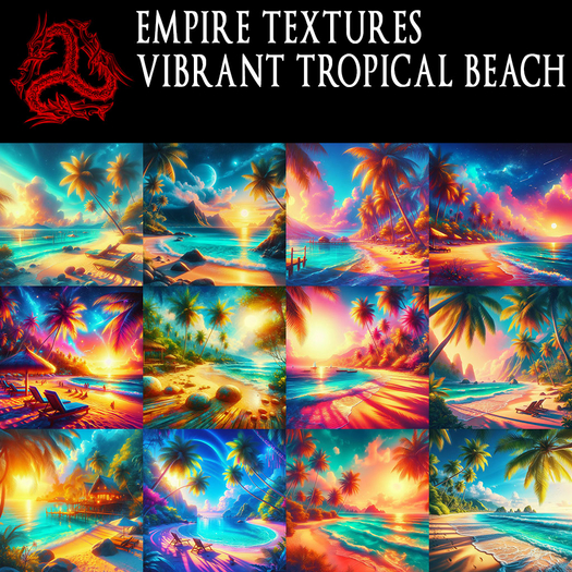 Second Life Marketplace - EMPIRE TEXTURES - vibrant tropical beach