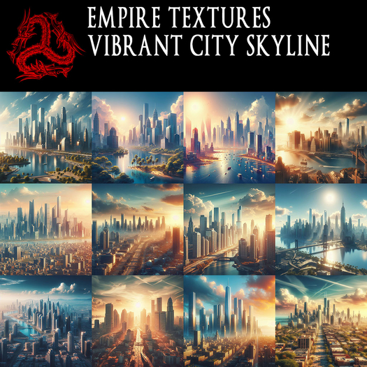 Second Life Marketplace - EMPIRE TEXTURES - vibrant city skyline