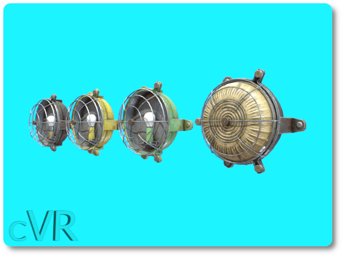 Second Life Marketplace - cVR 1930s_Heavy industrial wall lamp box