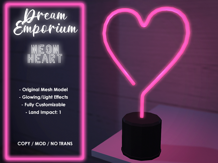 Second Life Marketplace - [Dream Emporium] Neon Heart