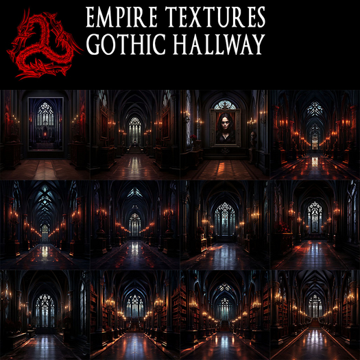 Second Life Marketplace - EMPIRE TEXTURES - gothic hallway