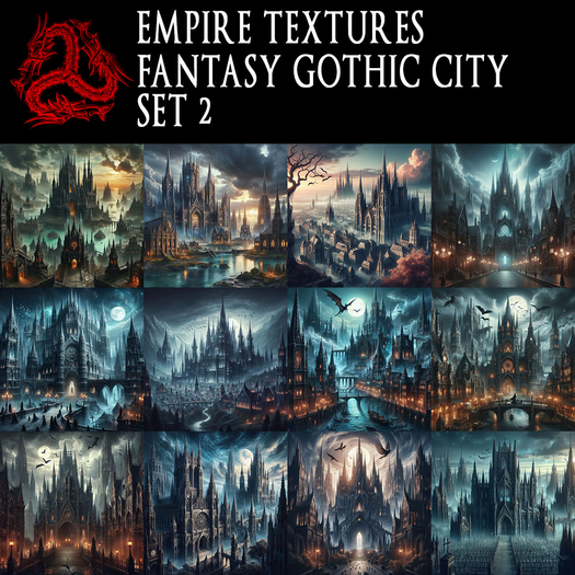 Second Life Marketplace - EMPIRE TEXTURES - fantasy gothic city set 2