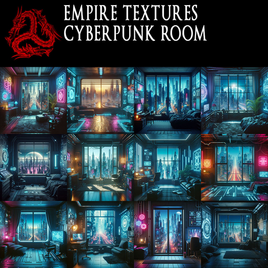 Second Life Marketplace - EMPIRE TEXTURES - cyberpunk room