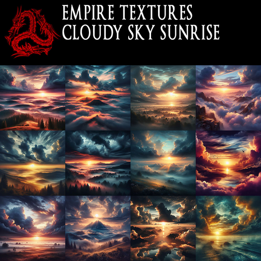 Second Life Marketplace - EMPIRE TEXTURES - cloudy sky sunrise