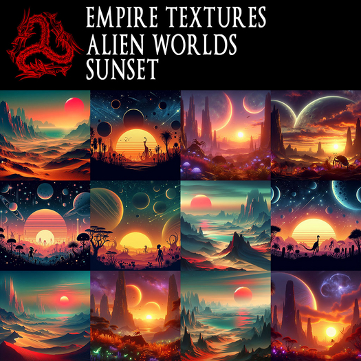Second Life Marketplace - EMPIRE TEXTURES - alien worlds - sunset