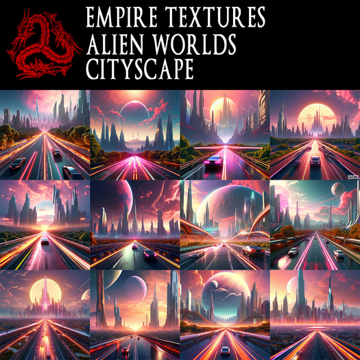 Second Life Marketplace - EMPIRE TEXTURES - alien worlds - cityscape