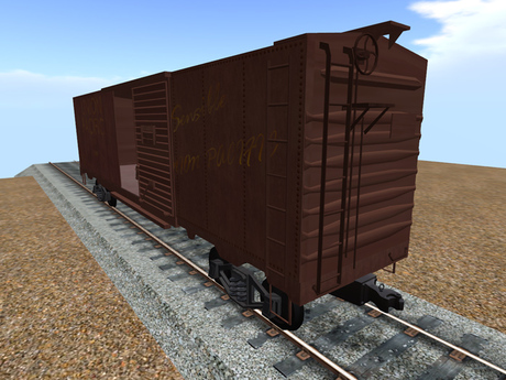 Second Life Marketplace - Boxcar Union Pacific weathered