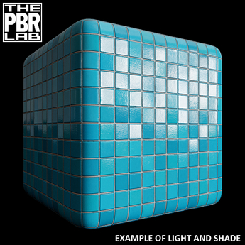 Second Life Marketplace - The PBR Lab - Blue Square Ceramic Tiles - PBR ...