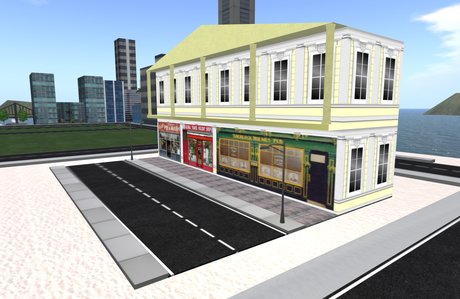 Second Life Marketplace - Row of Shops with Pub